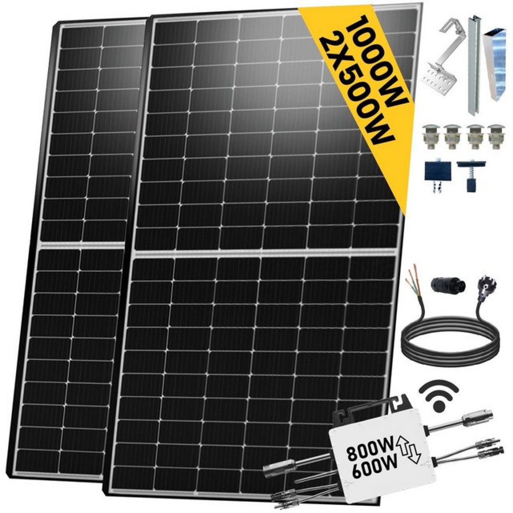 Epp Solar Solaranlage 1000w Balkonkraftwerk Komplettset Ziegeldach Pv